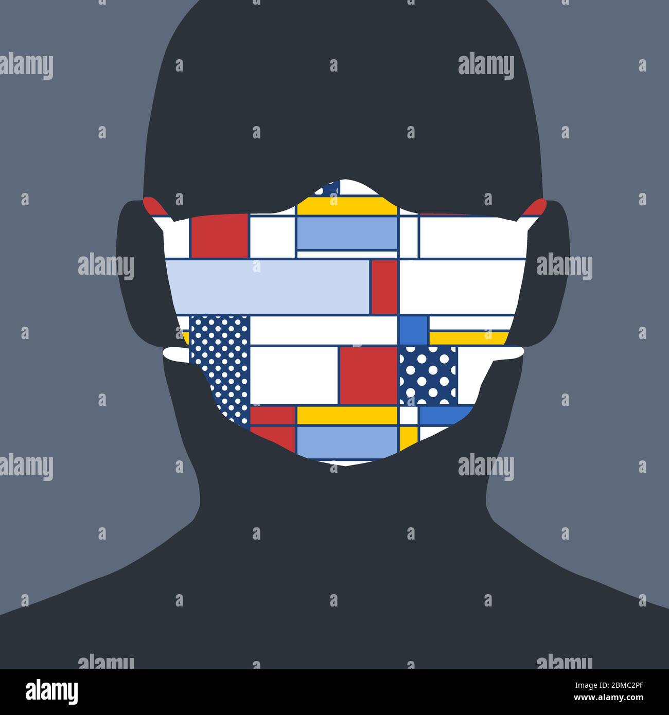 Individual style face mask. Eccentric surgical mask during epidemic ...