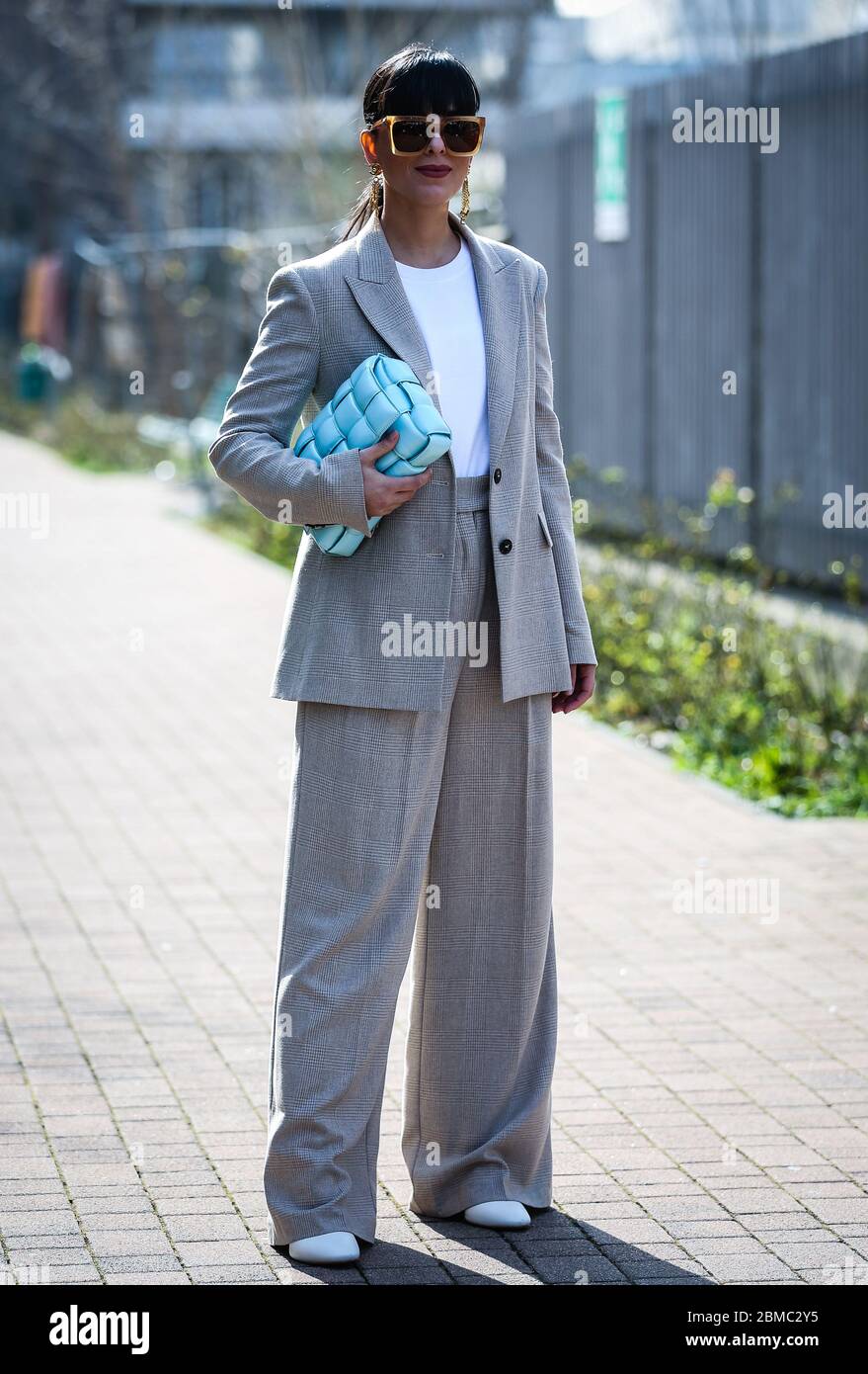 MILAN, Italy- February 23 2020: Laura Comolli on the street during the ...