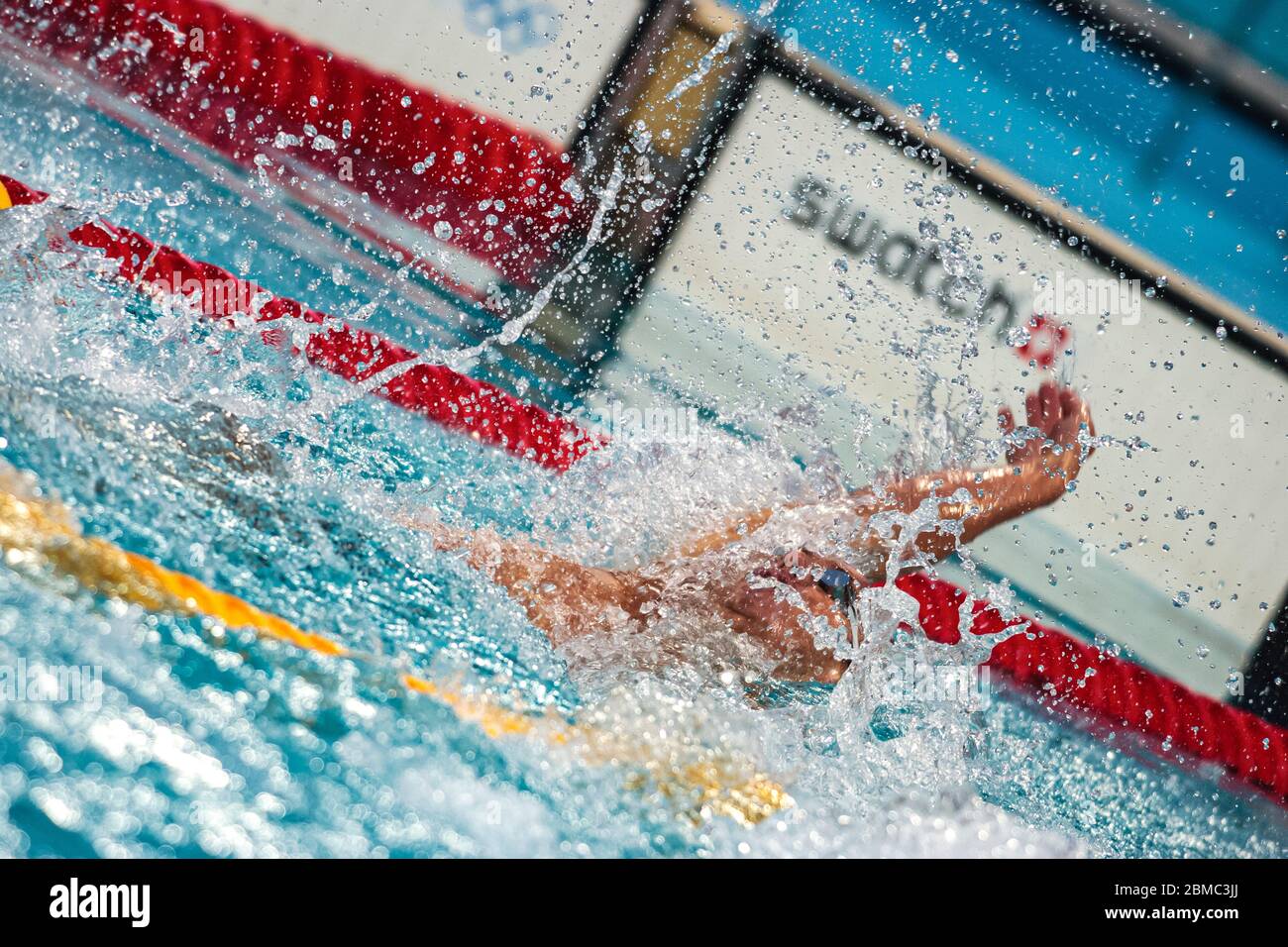 Aaron Peirsol (USA) wins the gold medal in the Men's 100 metre ...