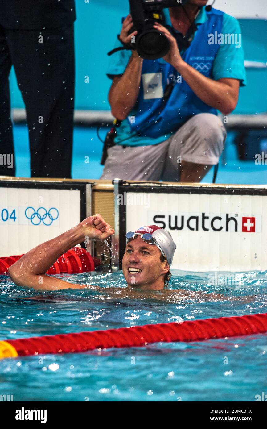 Aaron Peirsol (USA) wins the gold medal in the Men's 200 metre ...