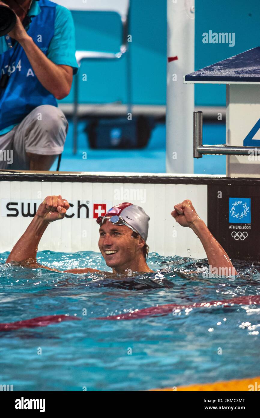 Aaron Peirsol (USA) wins the gold medal in the Men's 200 metre ...