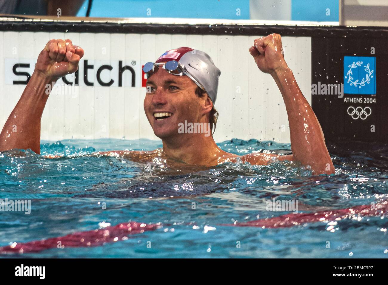 Aaron Peirsol (USA) wins the gold medal in the Men's 200 metre ...