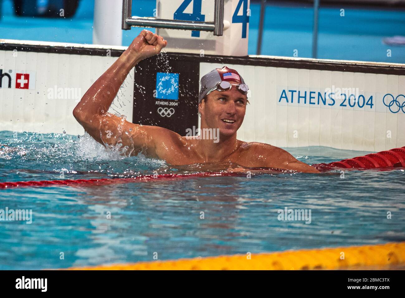 Aaron Peirsol (USA) wins the gold medal in the Men's 200 metre ...