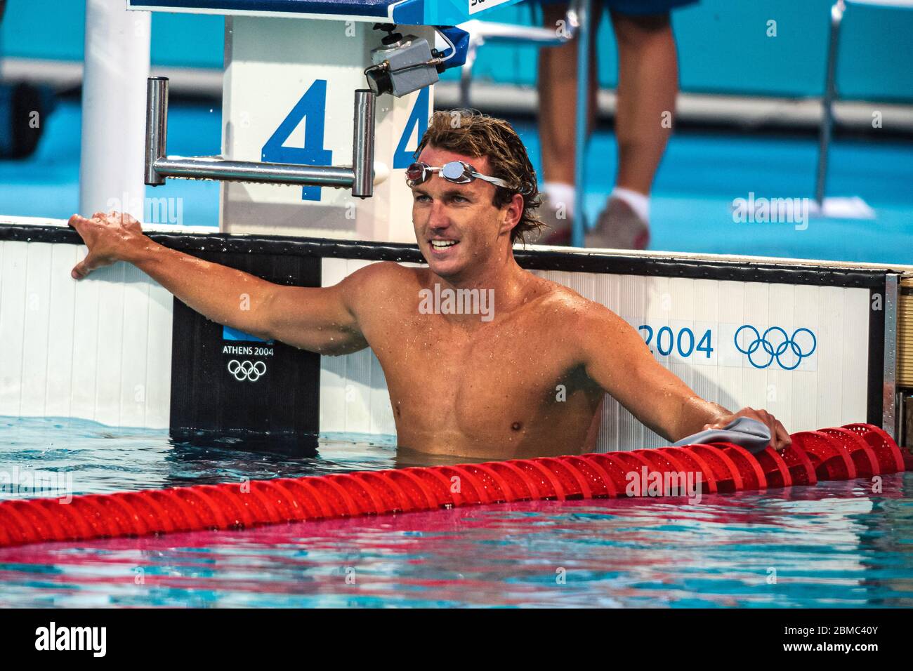 Aaron Peirsol (USA) wins the gold medal in the Men's 200 metre ...