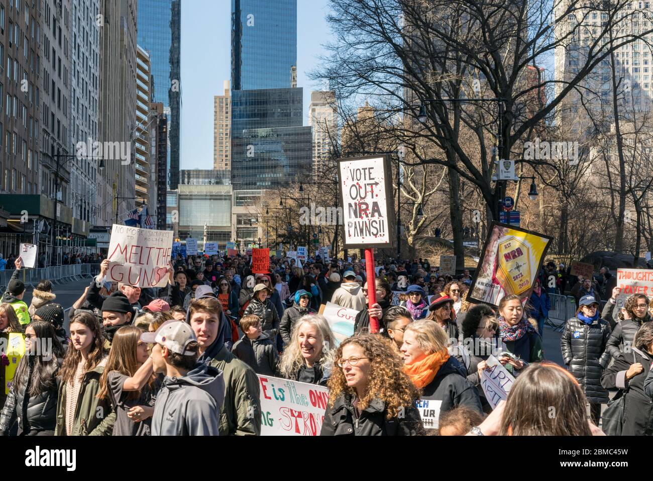 March for Our Lives in New York City. Rally for gun safety put on by ...
