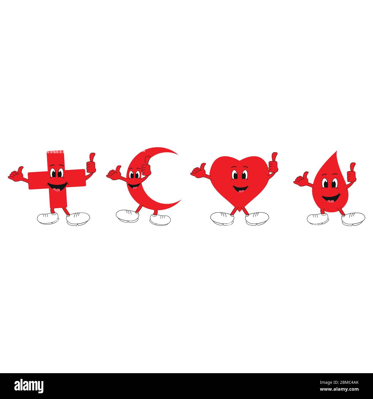 This illustration depicts 4 mascots, namely the World Red Cross, Red ...