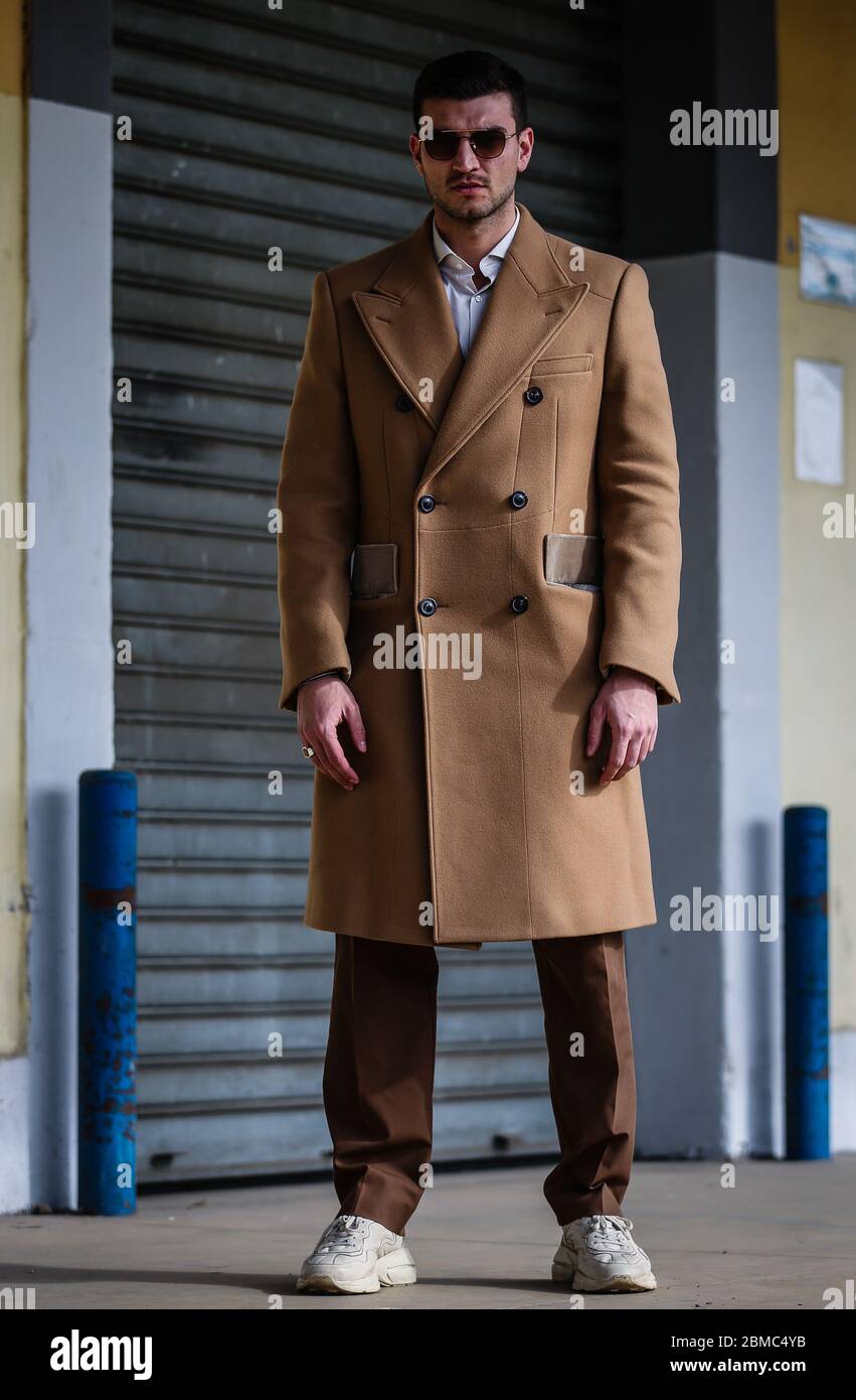 MILAN, Italy- February 23 2020: Marco Fantini on the street during the ...
