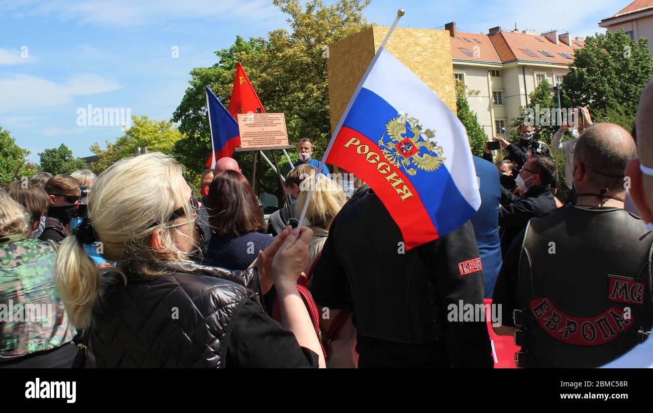 Czech followers of the nationalist Night Wolves motorcycle club, known ...
