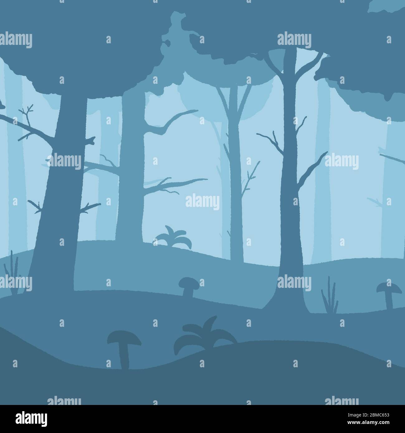 Woodland plant layers Stock Vector Images - Alamy