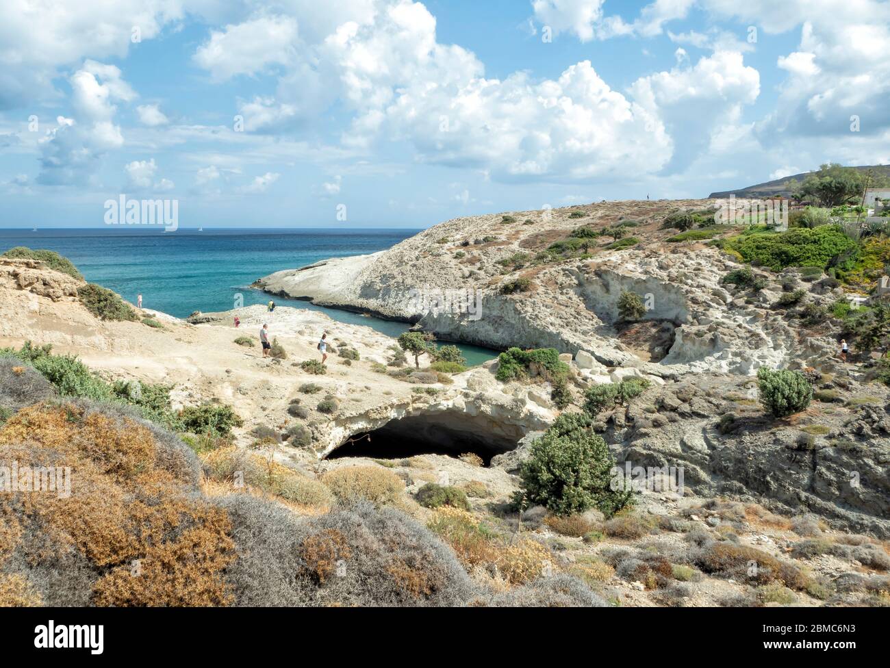 Sarakíniko Beach - White vulcanic rock formations with unique shape ...