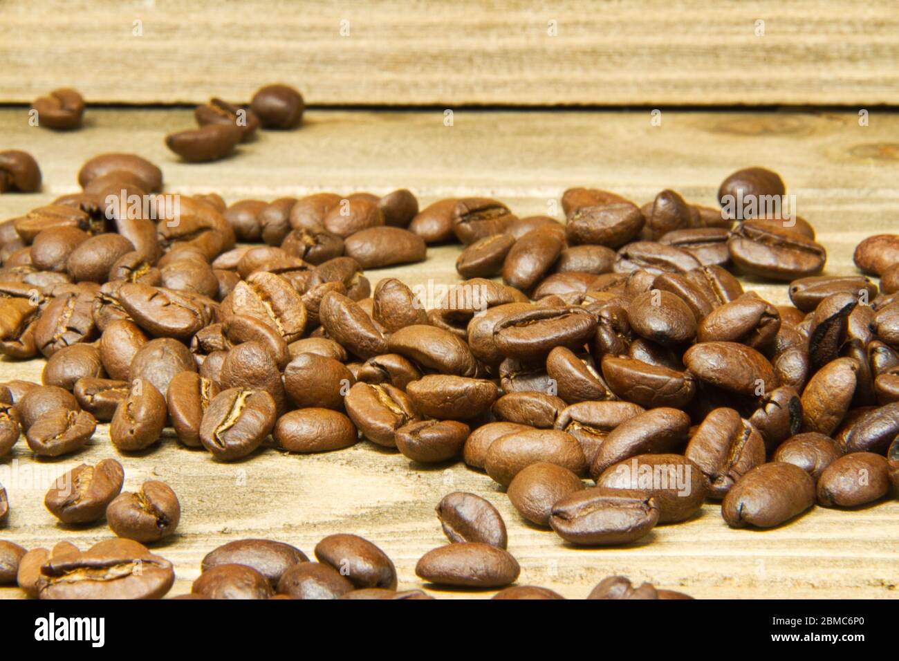 Spilled Coffee Beans Stock Photo - Alamy
