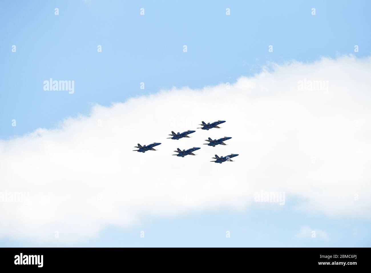 FORT LAUDERDALE, FL - MAY 08: COVID-19: A formation of the Blue Angels ...