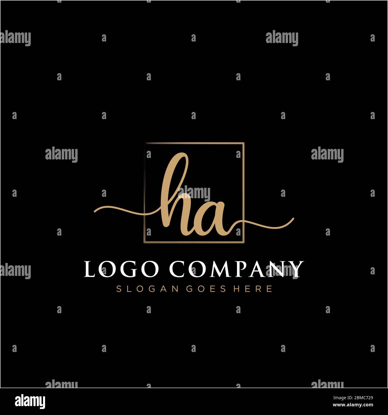 Ha initials logo hi-res stock photography and images - Alamy