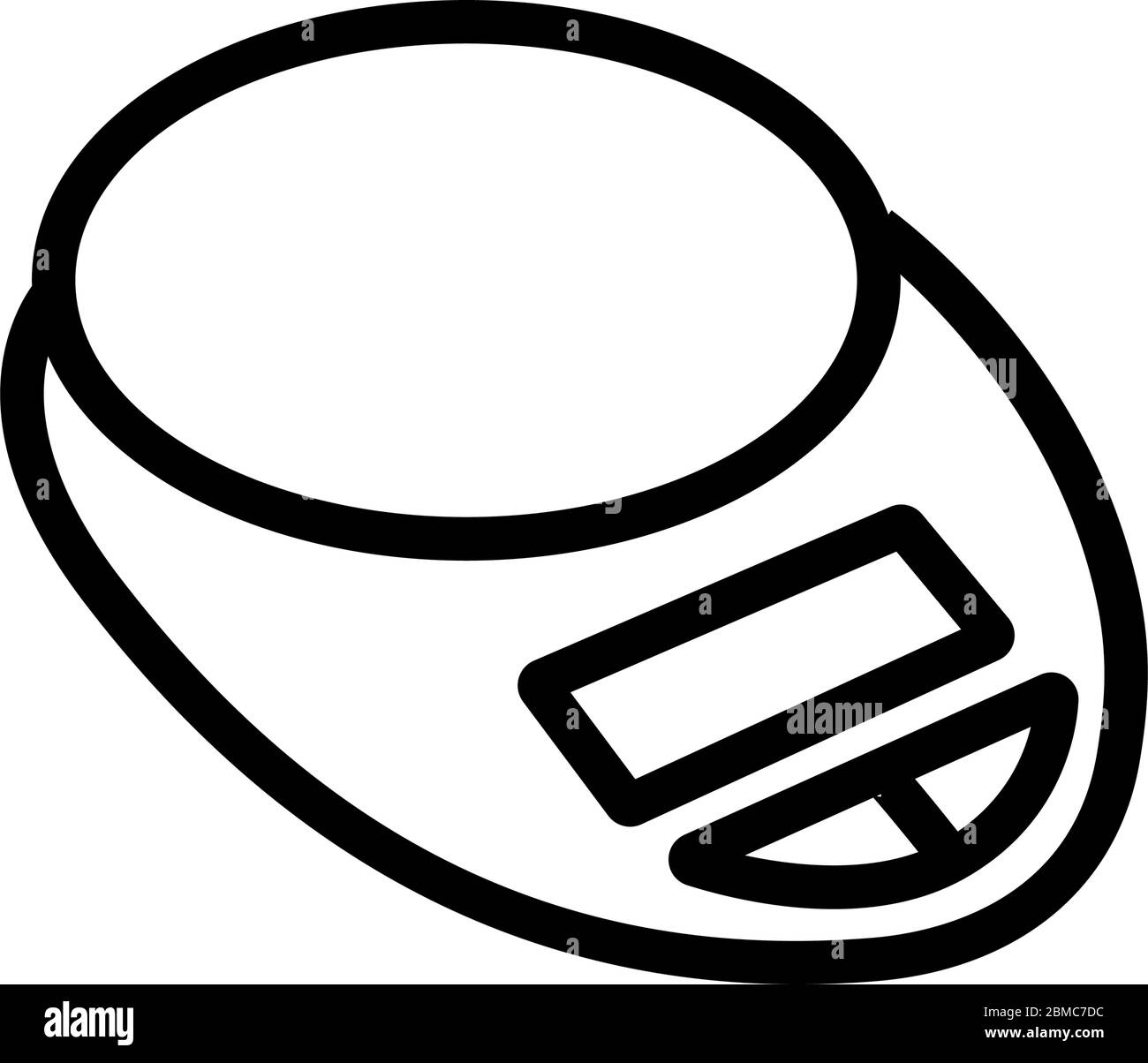 round platform measuring scale outdoor icon vector outline illustration ...