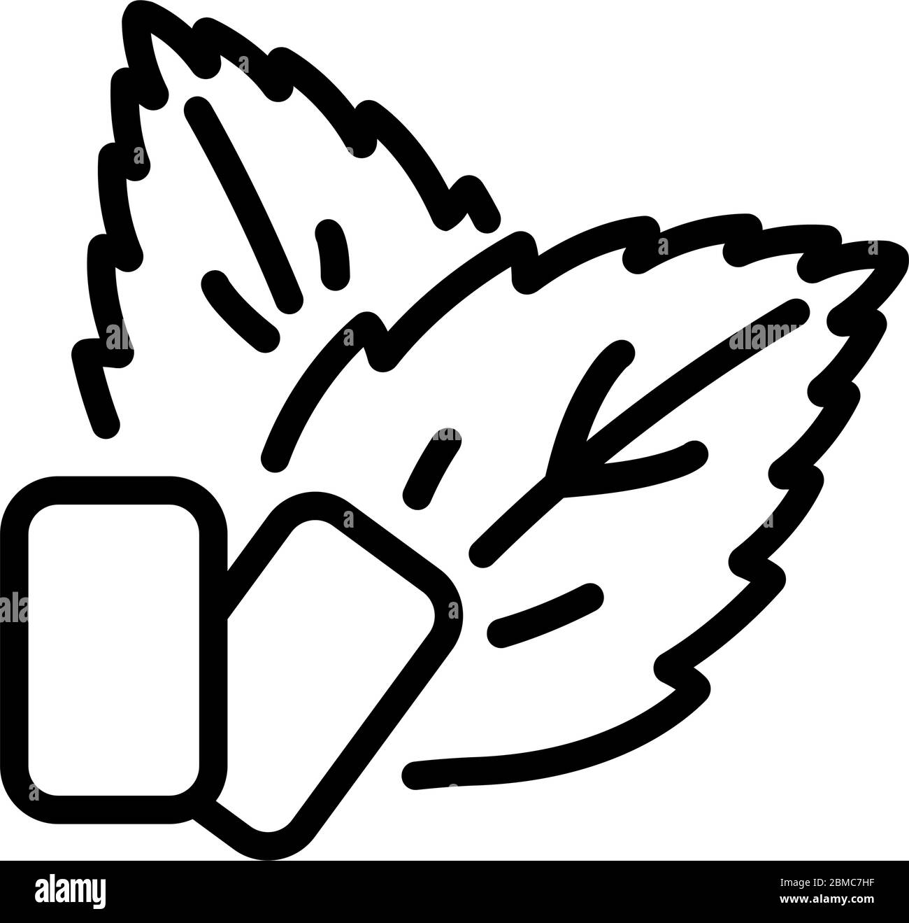 chewing gum with mint icon vector outline illustration Stock Vector ...