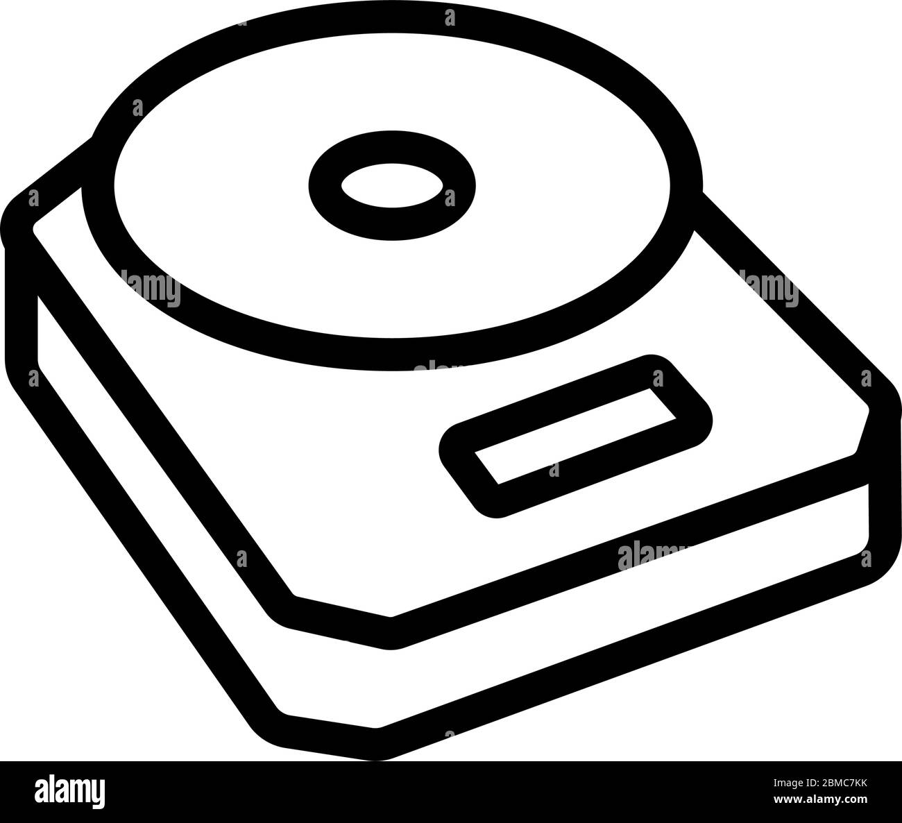 platform electric scales icon vector outline illustration Stock Vector ...
