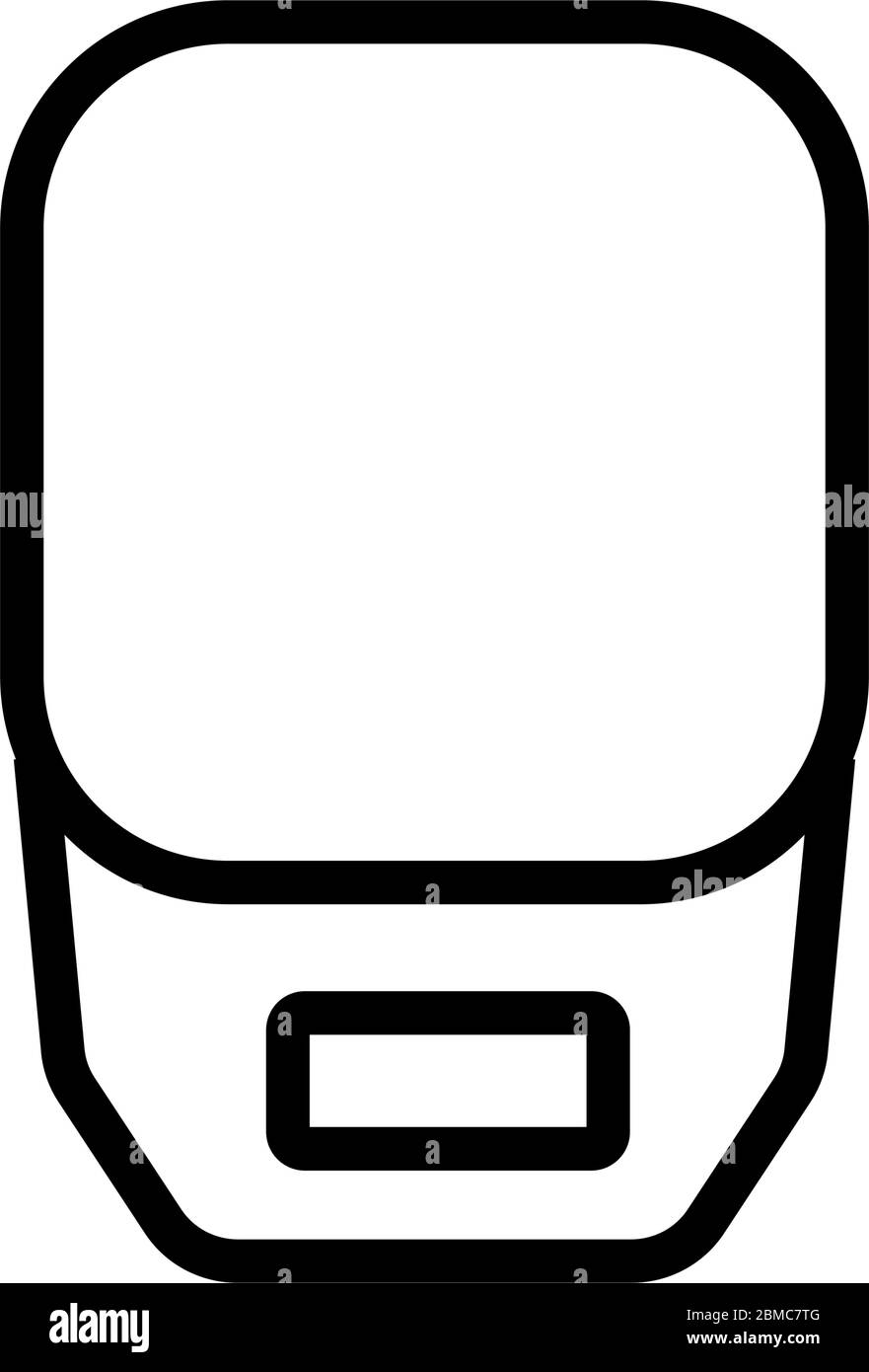 electric scales with weighing platform icon vector outline illustration ...