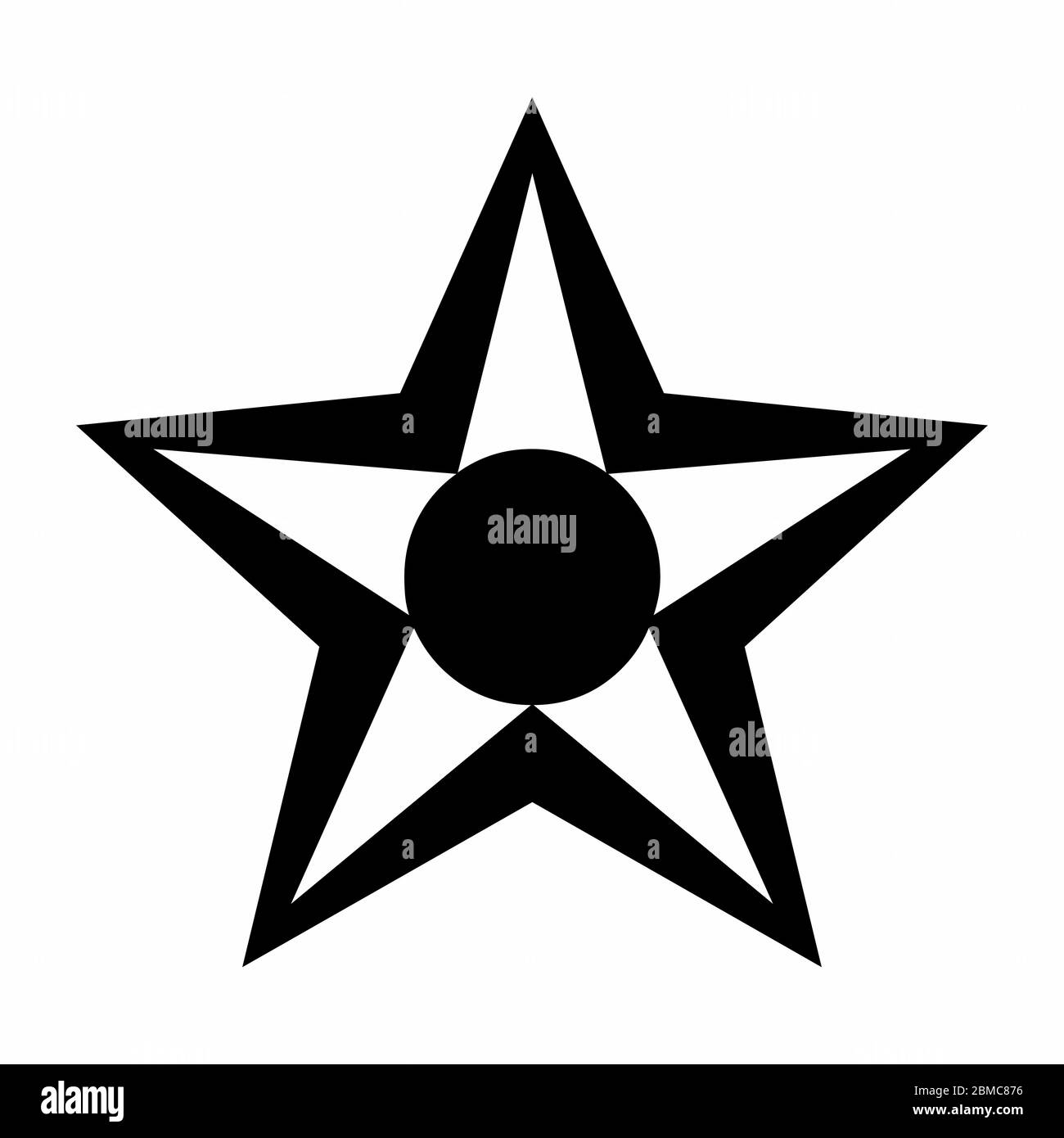 Star icon flat black Black and White Stock Photos & Images - Alamy