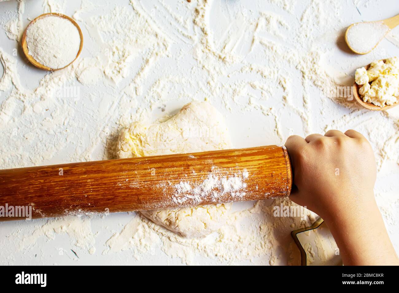 preparation for baking. Culinary concept. top view. selective focus ...