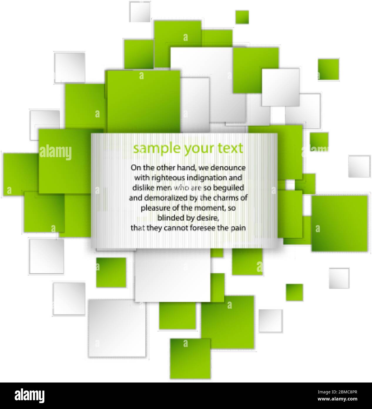 Business presentation green geometric template. Digital technology ...