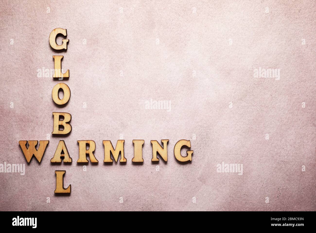 Global warming text on a colored paper Stock Photo - Alamy