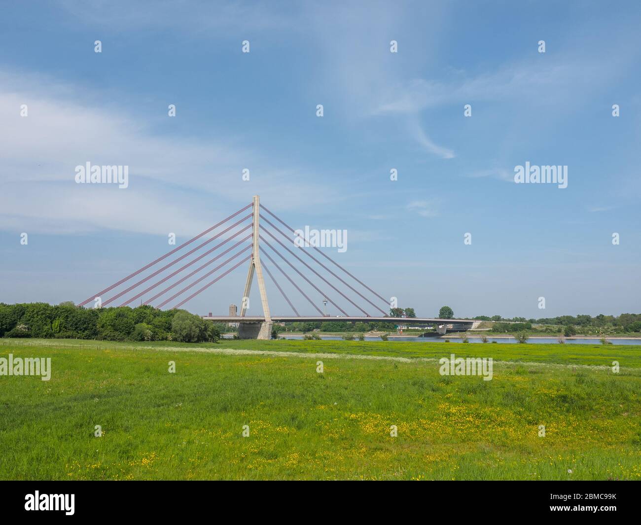 the rhine Bridge at wesel in germany Stock Photo - Alamy