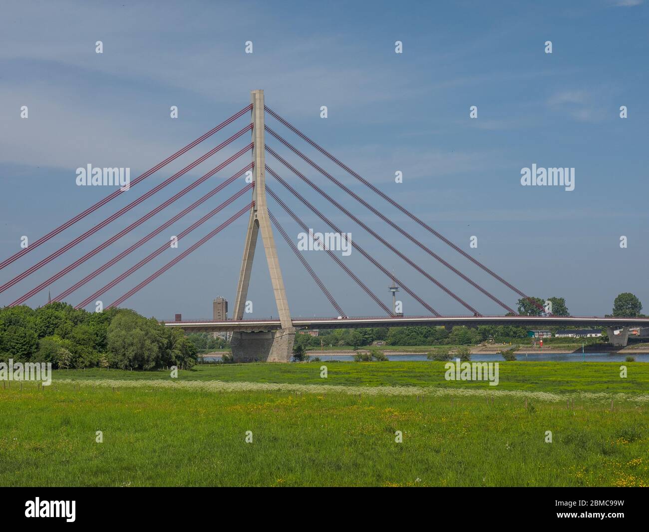 the rhine Bridge at wesel in germany Stock Photo - Alamy