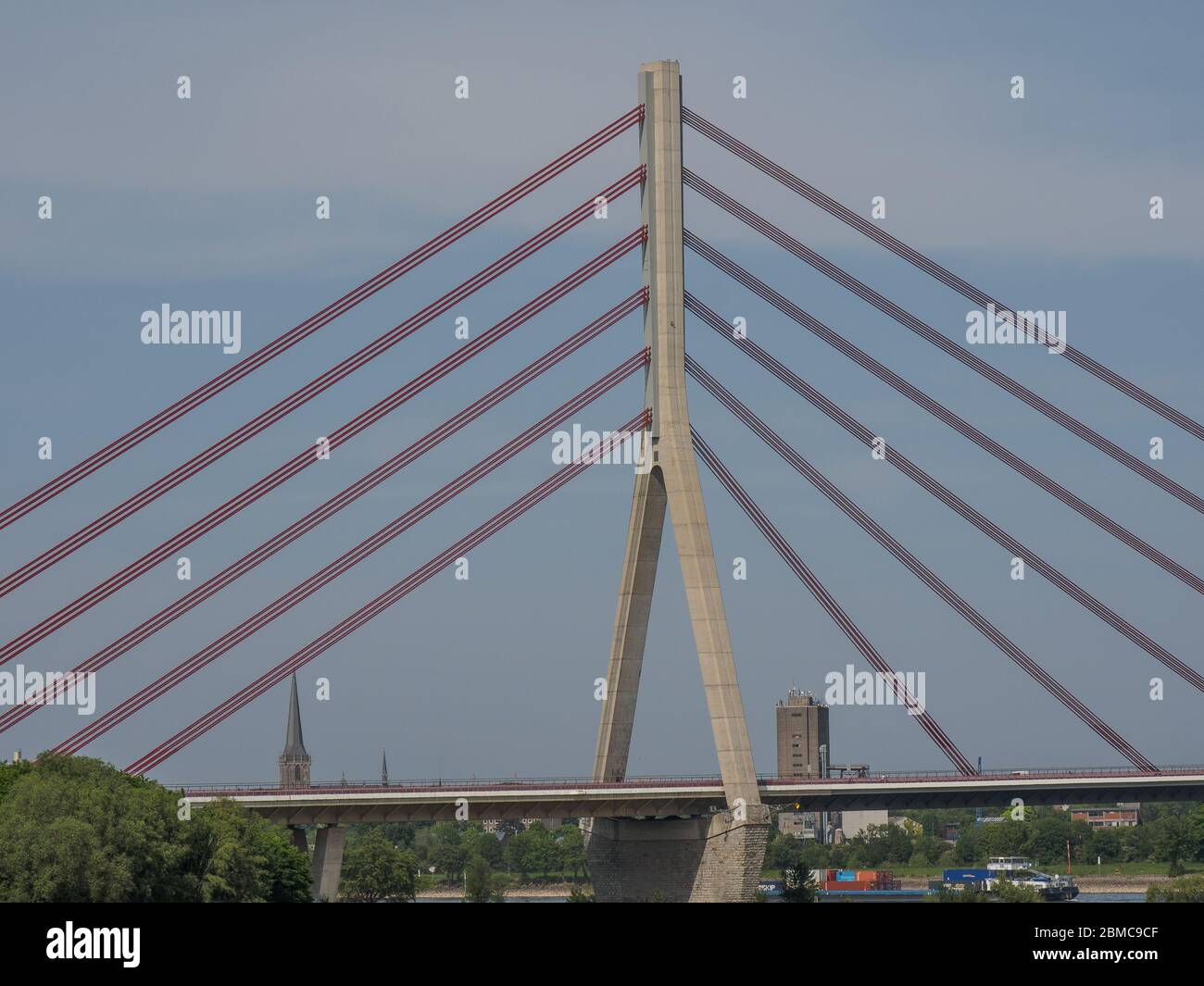 the rhine Bridge at wesel in germany Stock Photo - Alamy
