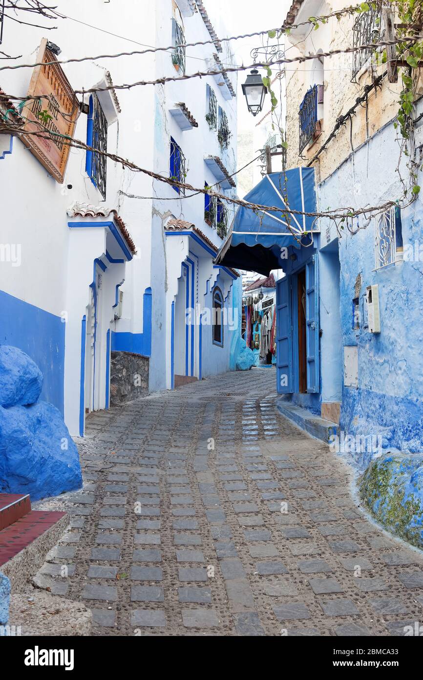 Chefchouen Moroccan blue city in the mountains Stock Photo - Alamy