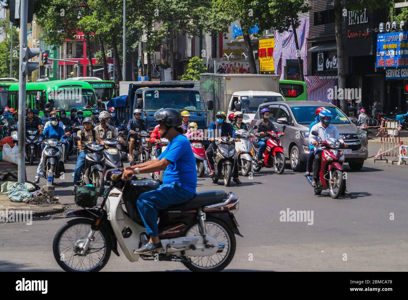 Moped speeding in street hi-res stock photography and images - Alamy