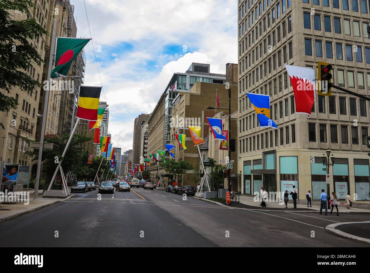 Canadian flag business district hi-res stock photography and images - Alamy