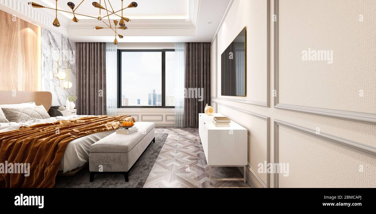 3d render of modern home interior Stock Photo - Alamy