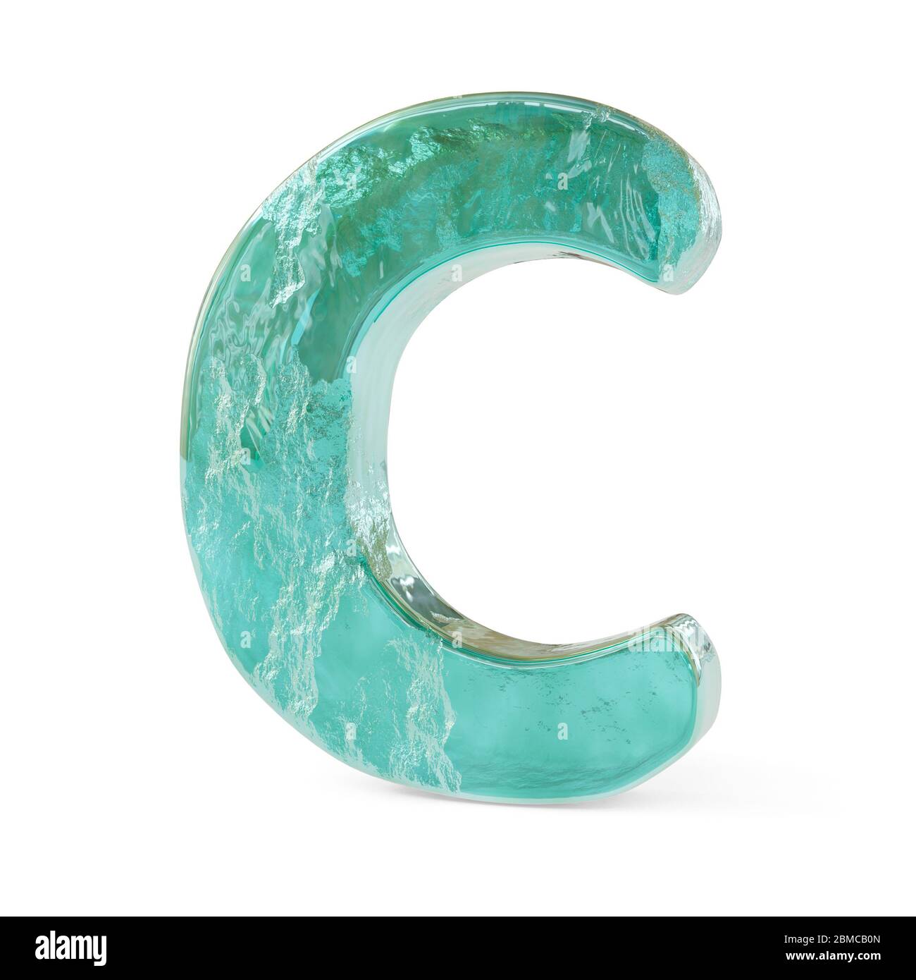 Realistic icy letters isolated on a white background. 3d image Stock ...