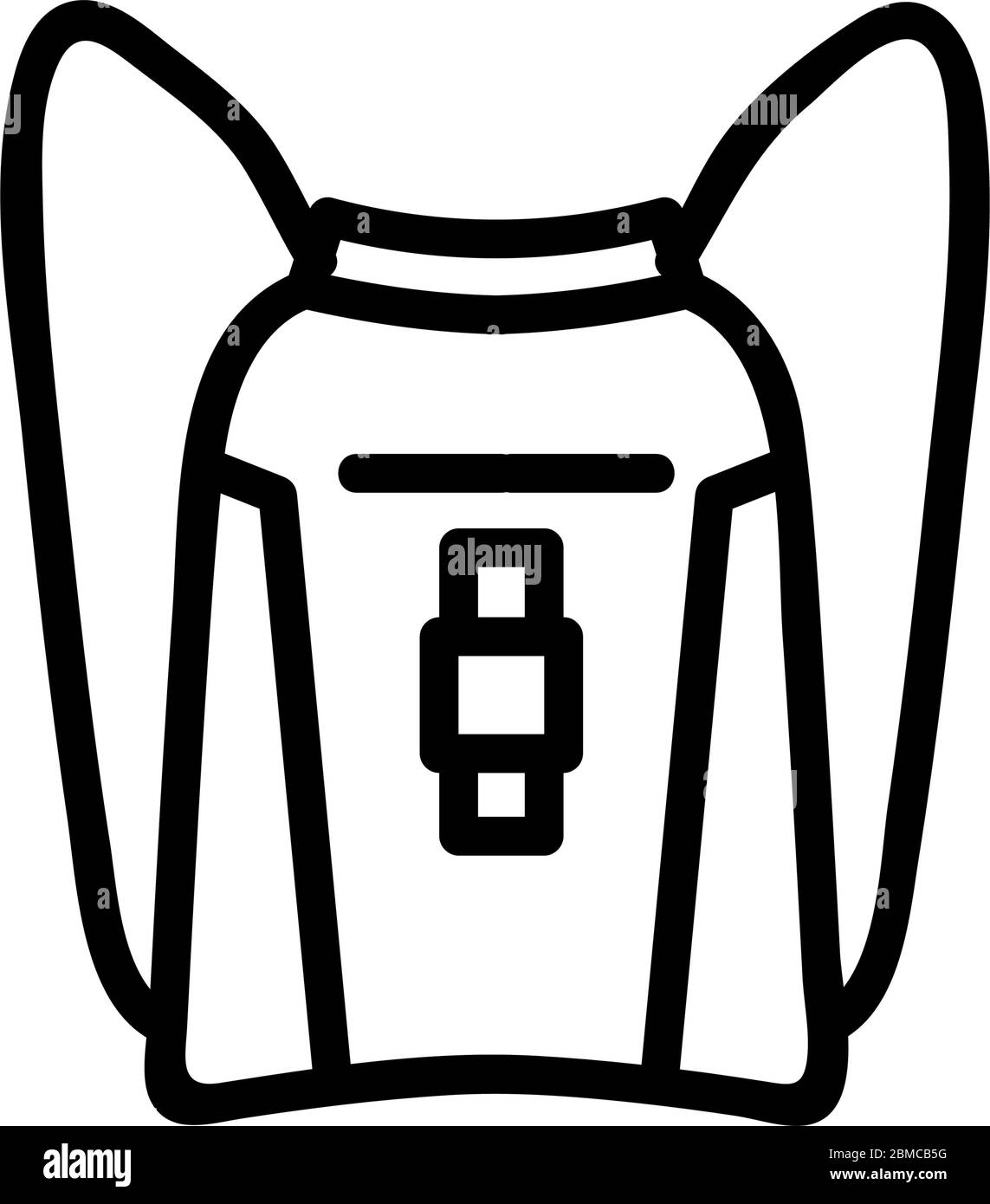 travel backpack with zipper icon vector outline illustration Stock ...
