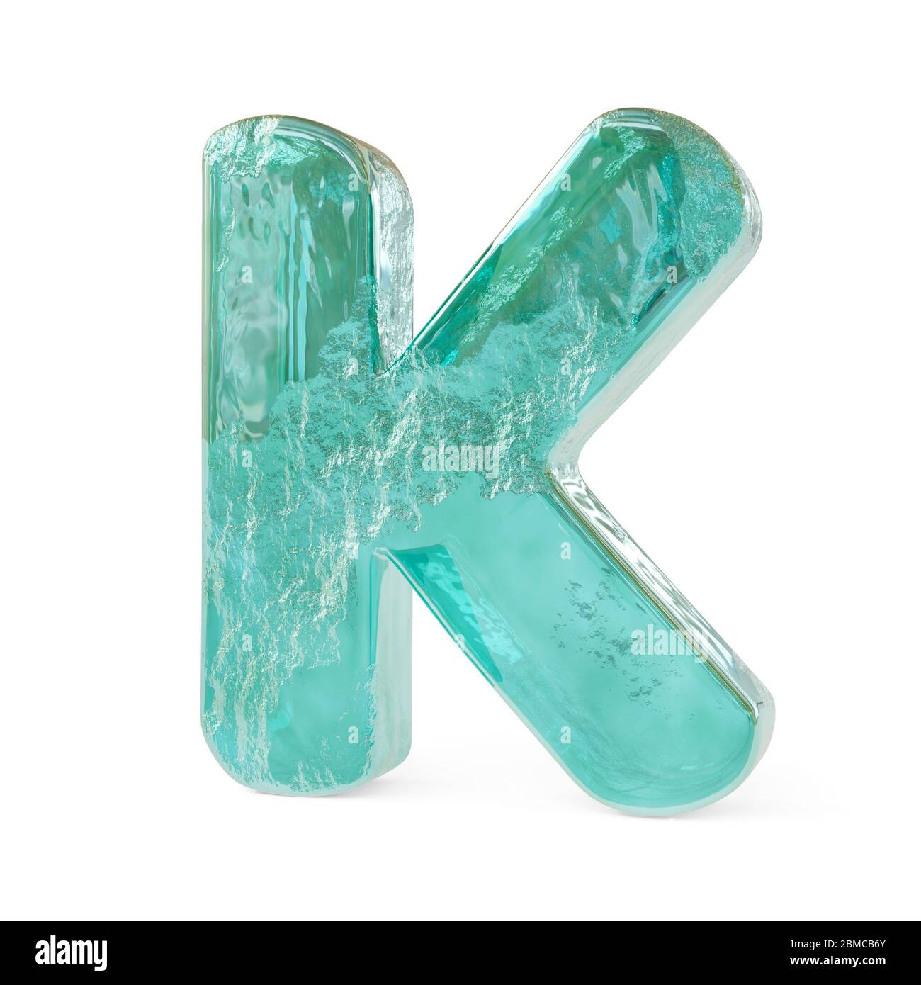 Realistic icy letters isolated on a white background. 3d image Stock ...