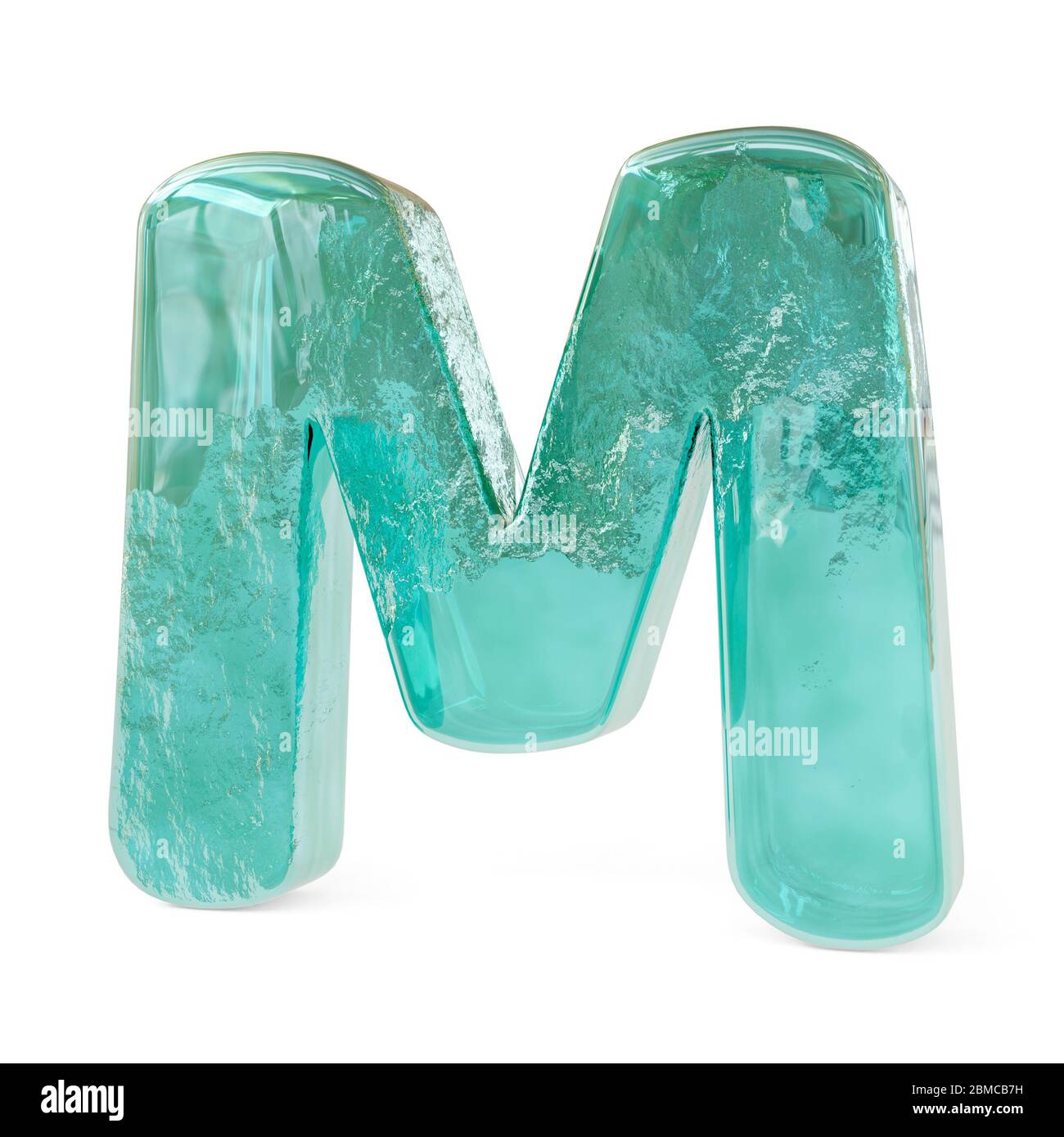 Realistic icy letters isolated on a white background. 3d image Stock ...