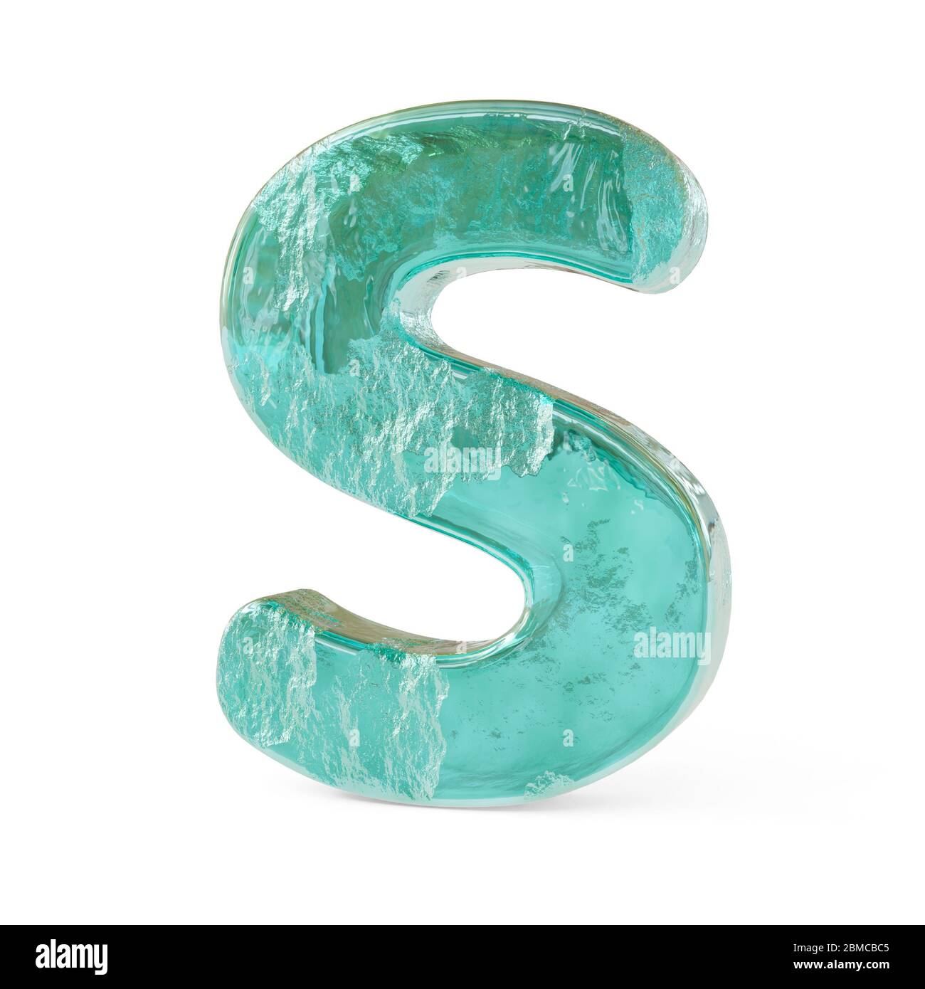 Realistic icy letters isolated on a white background. 3d image Stock ...