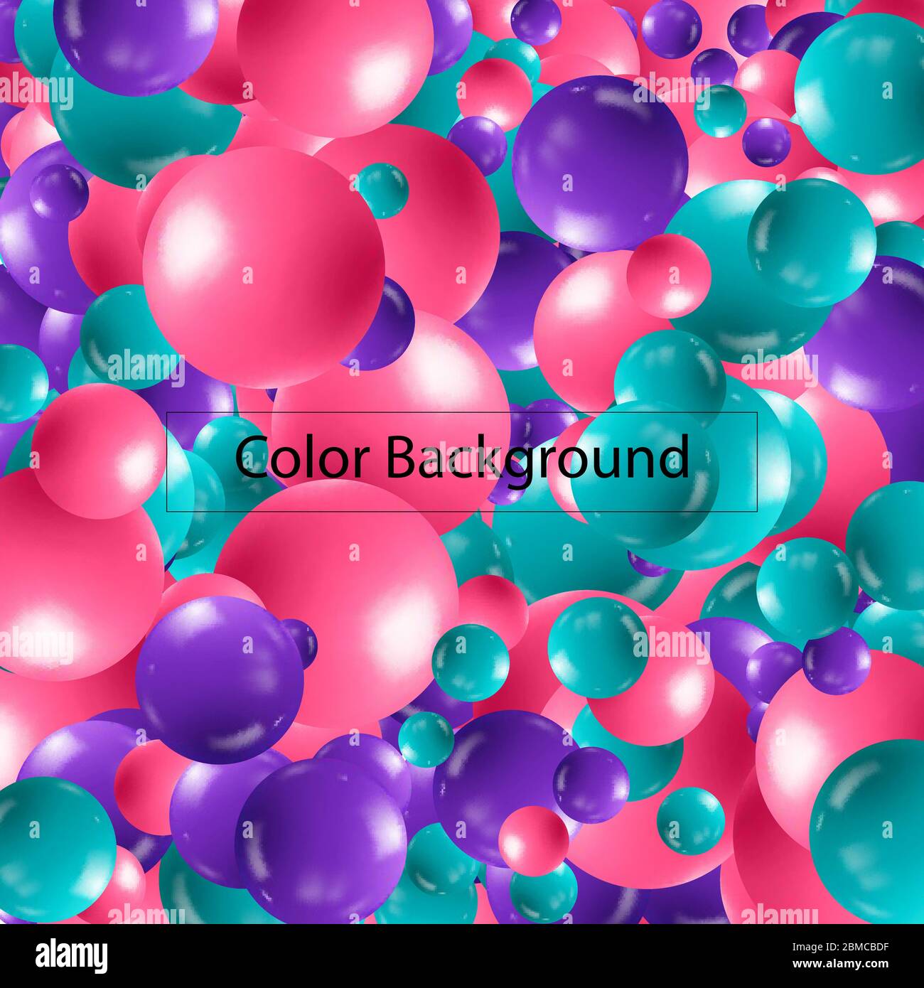 Abstract Flying Spheres Background. Sweet Candy. Colorful Realistic ...