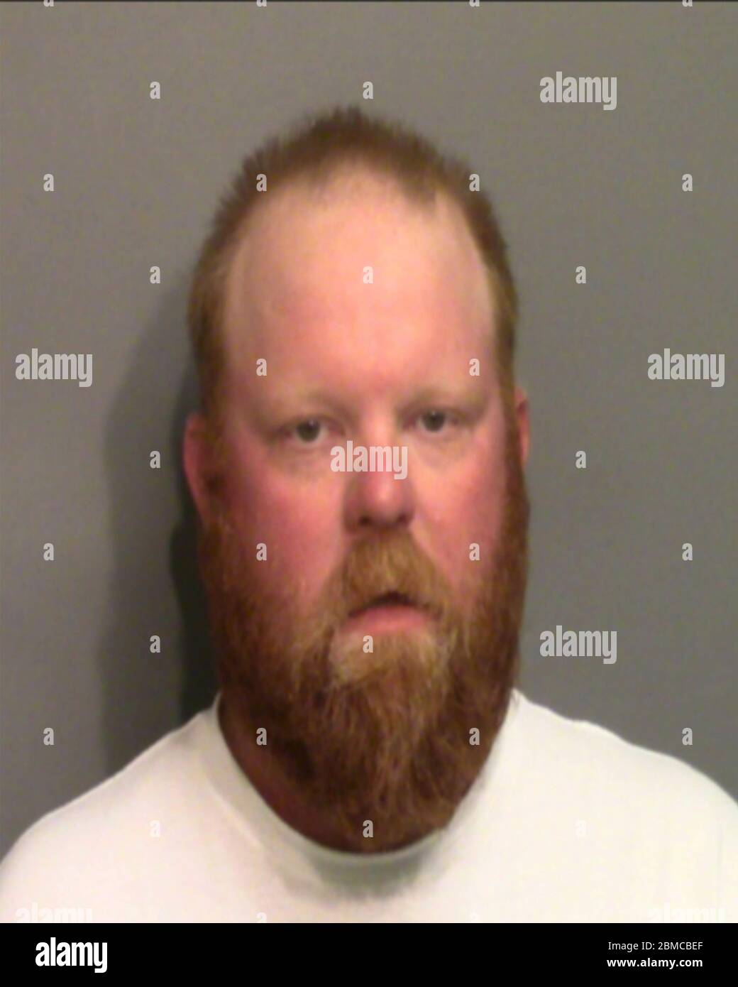 USA. 07th May, 2020. The booking photo for Travis James McMichael, seen ...