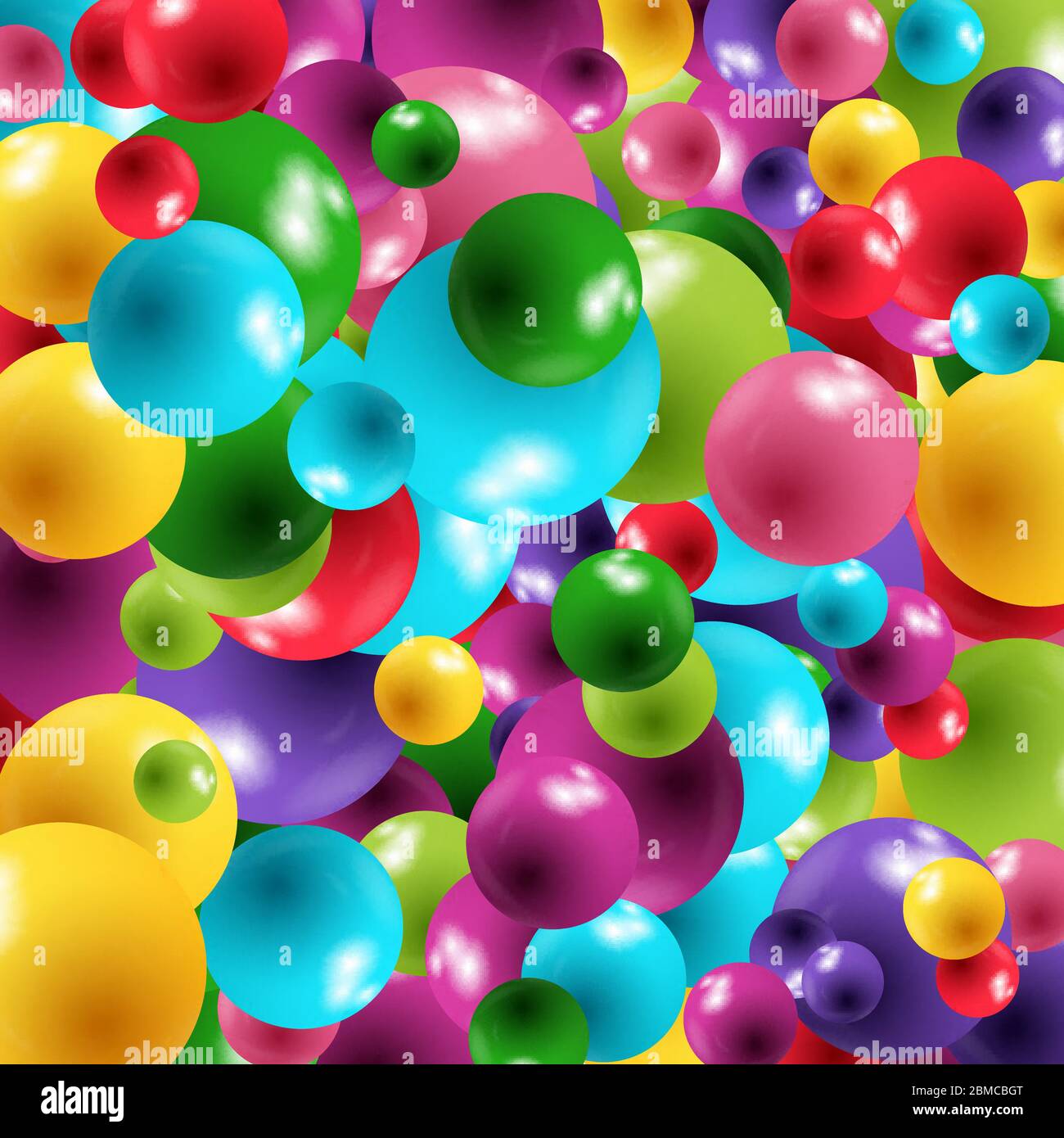Colorful balls background. Vector background made with gradient meshes ...