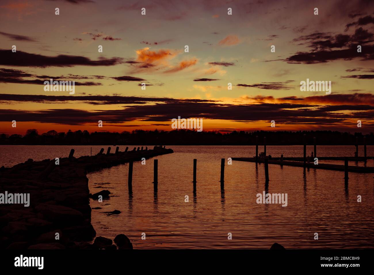 Beautiful Harbor At Sunset Marblehead Harbor