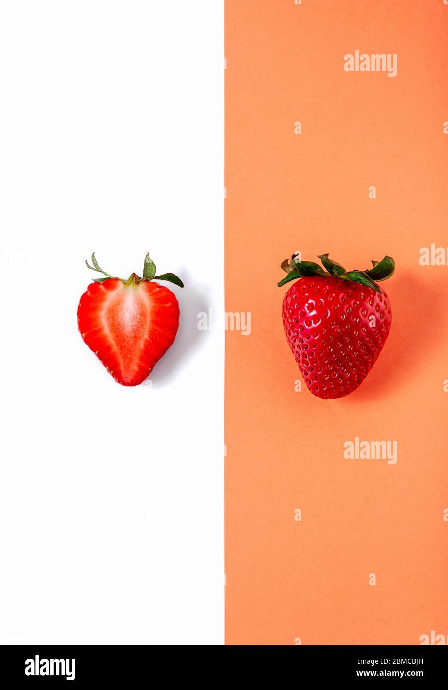 Creative Layout made of Strawberry. Food concept. Summer minimalism ...
