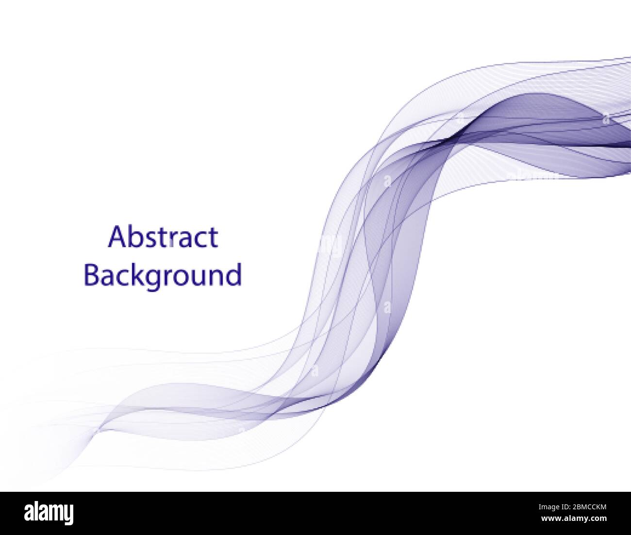 Blue wavy smooth lines. Vector abstract background. Wave as a design ...