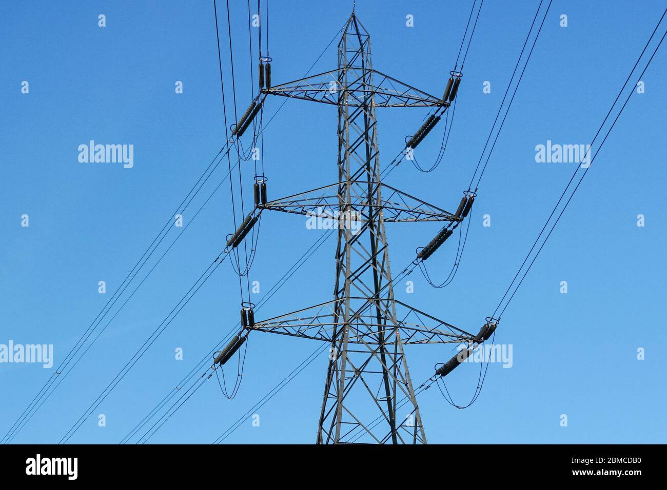 Electric pylons background hi-res stock photography and images - Alamy