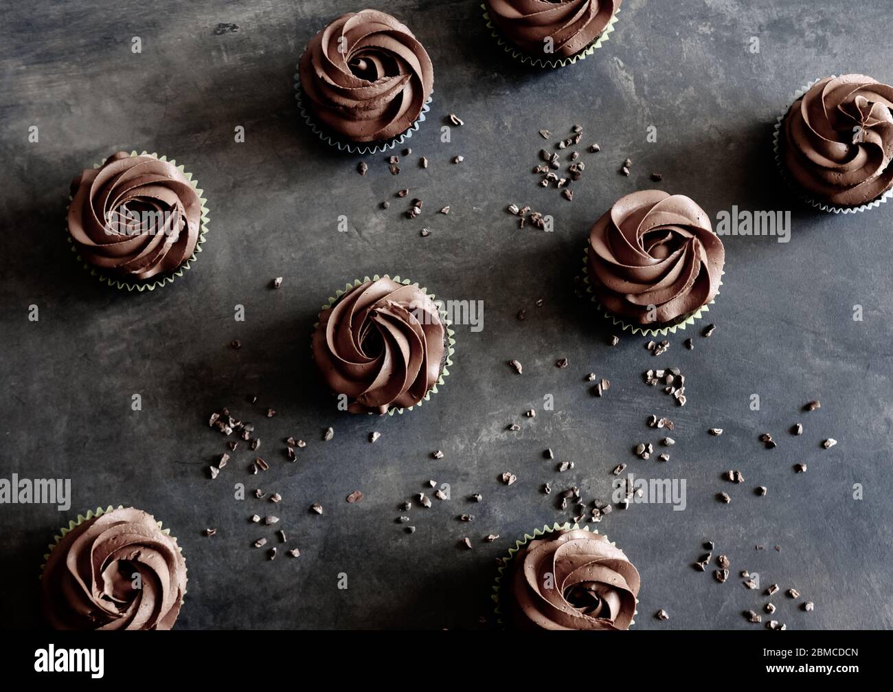 Dark chocolate cupcakes Stock Photo - Alamy