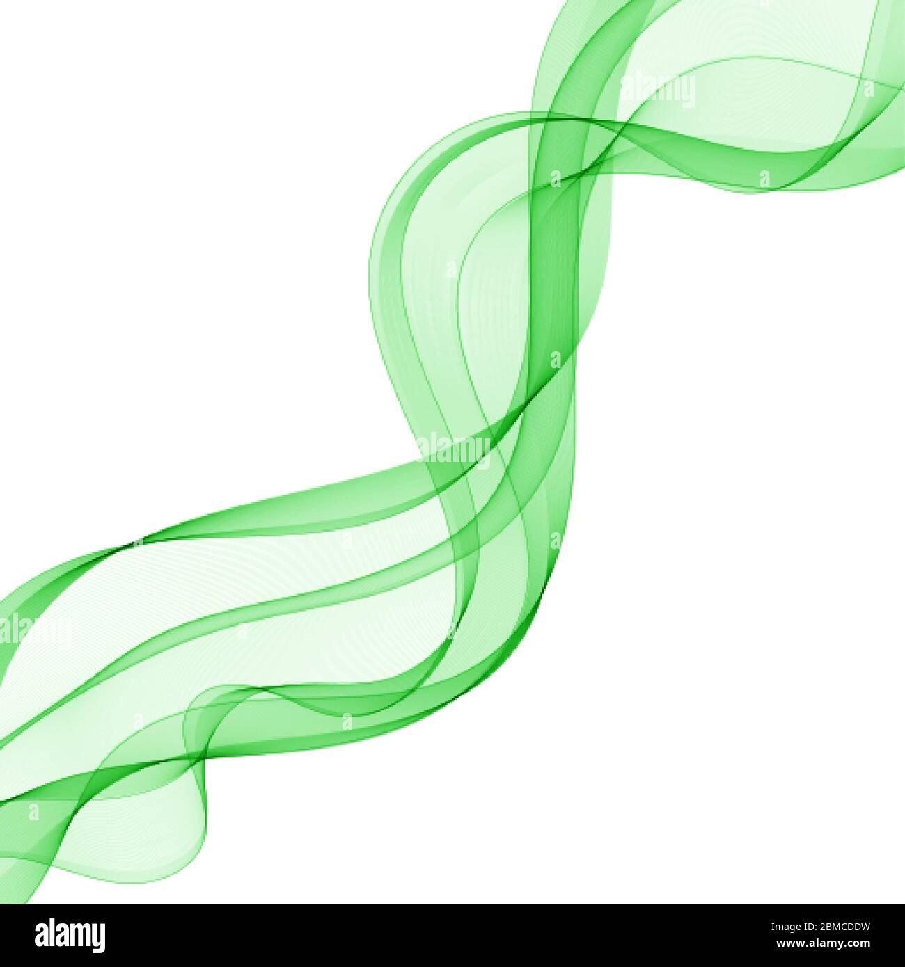 Green wavy smooth lines. Vector abstract background. Wave as a design ...