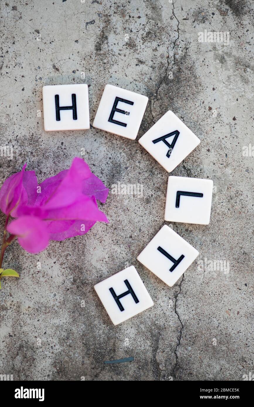 Health in block letters Stock Photo - Alamy