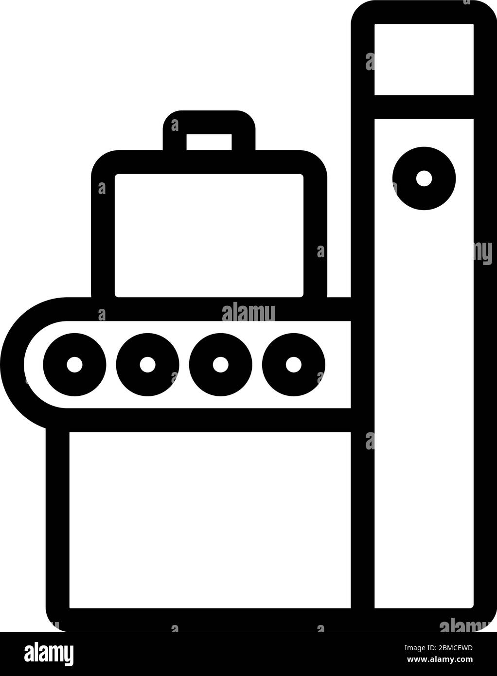 production conveyor industry icon vector outline illustration Stock ...