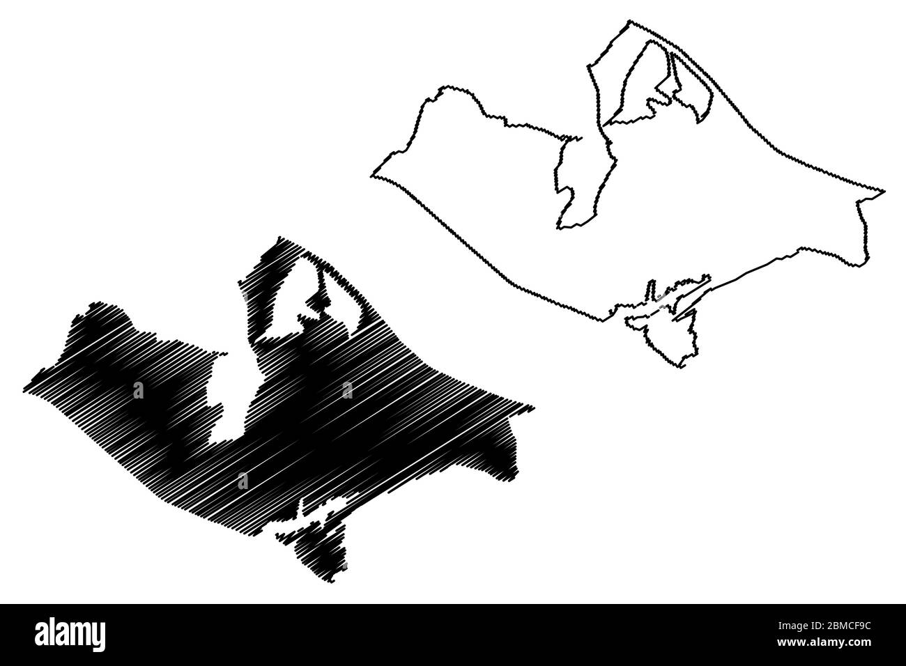 Gebze City (Republic of Turkey, Marmara Region) map vector illustration ...