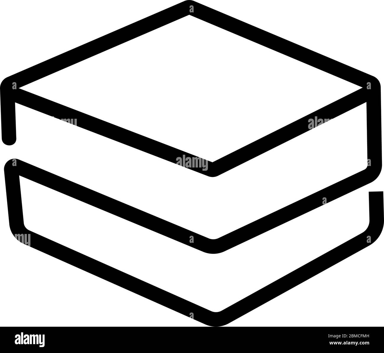 stack of bed linen icon vector outline illustration Stock Vector Image ...